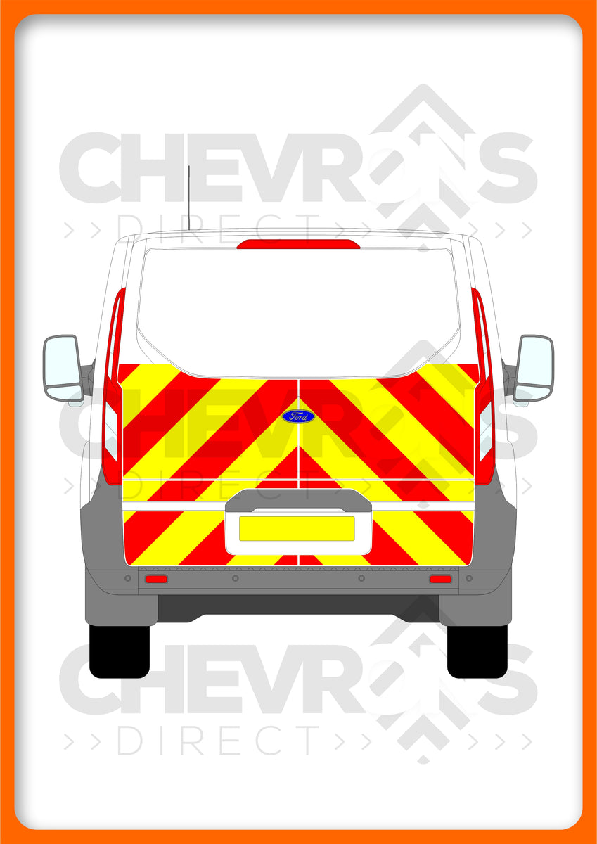 Ford Transit Custom H1 2013-2023 TAILGATE model rear chevron kit ...