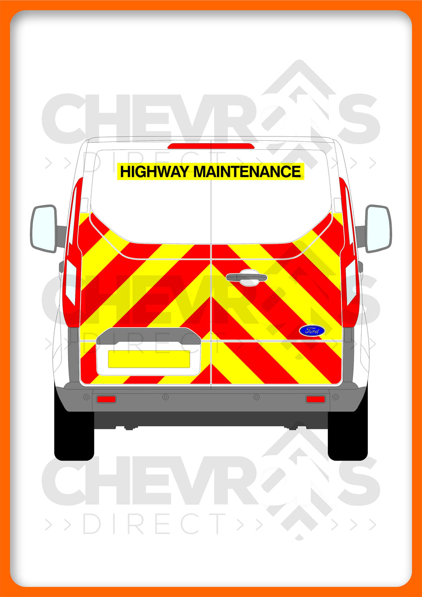 Ford Transit Custom H1 2013-2023 model rear chevron kit – Chevrons Direct