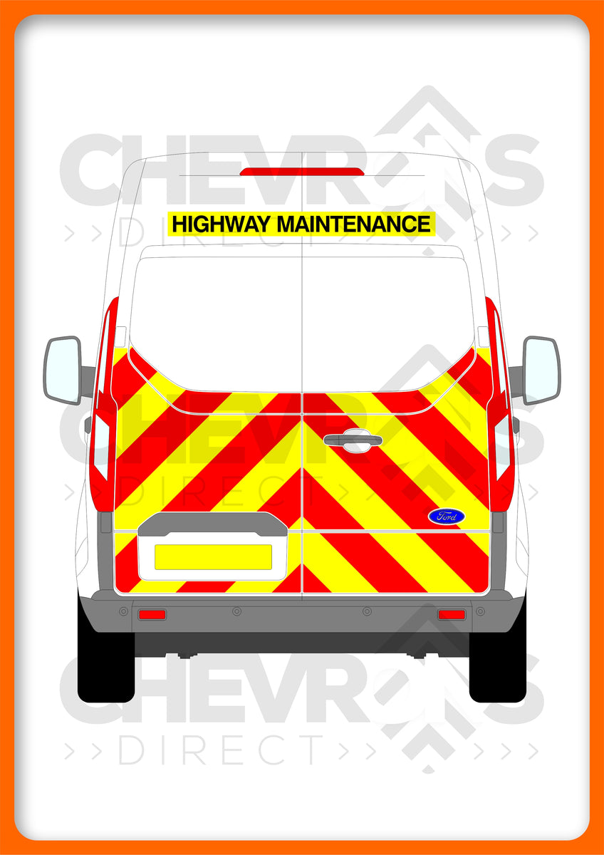 Ford Transit Custom H2 2013-2023 model rear chevron kit – Chevrons Direct