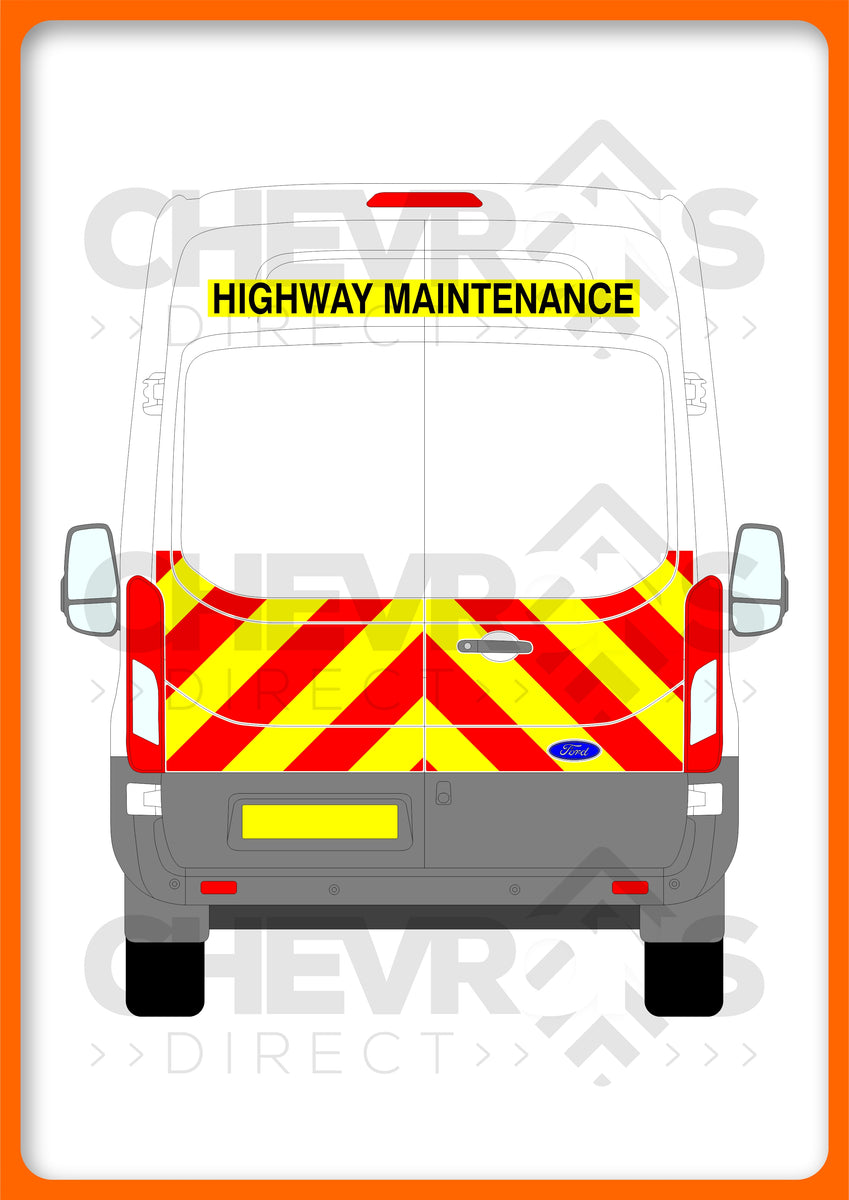 Ford Transit H3 2014-present model rear chevron kit – Chevrons Direct
