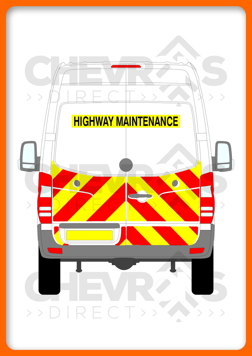 VW Crafter High Roof 2006-2017 model rear chevron kit – Chevrons Direct