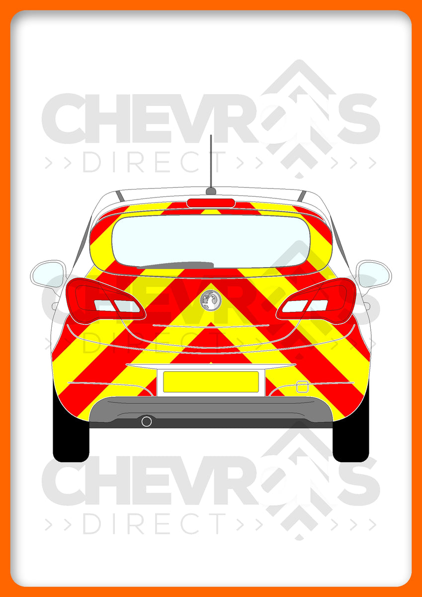 Vauxhall Corsa 2015-2020 model rear chevron kit – Chevrons Direct