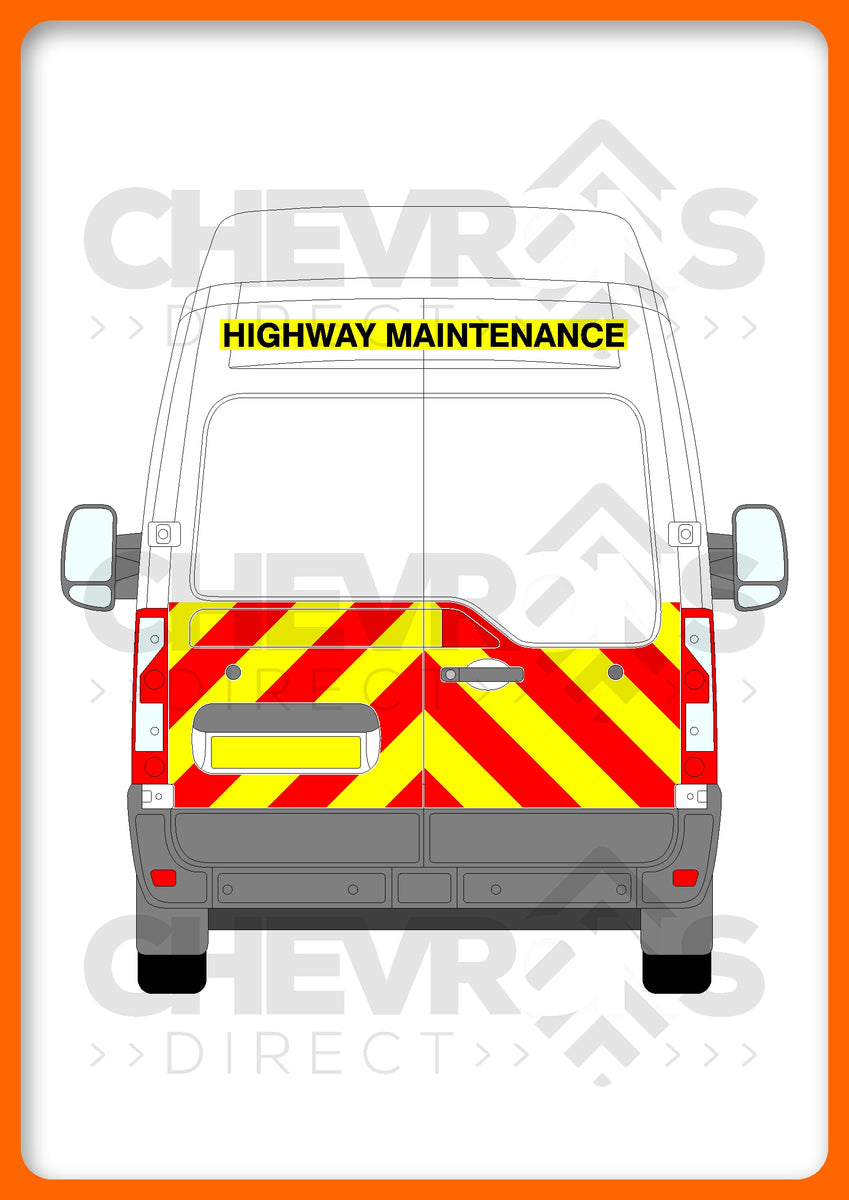 Vauxhall Movano H3 2010-2021 model rear chevron kit – Chevrons Direct